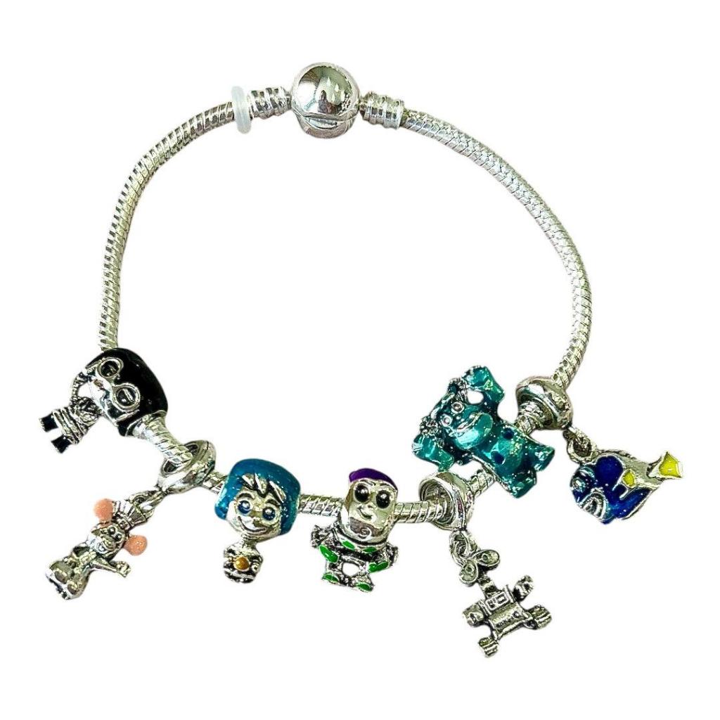 Pulseira de Berloques Banhada a Prata Personagens Divertidamente Toy ...