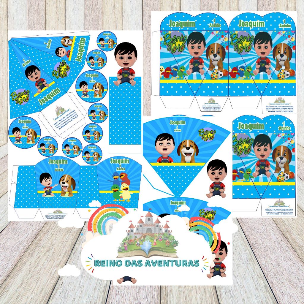 Envio imediato - TEMA BENTO E O TOTÓ Kit 85 ou 170 Lembrancinha Festa ...