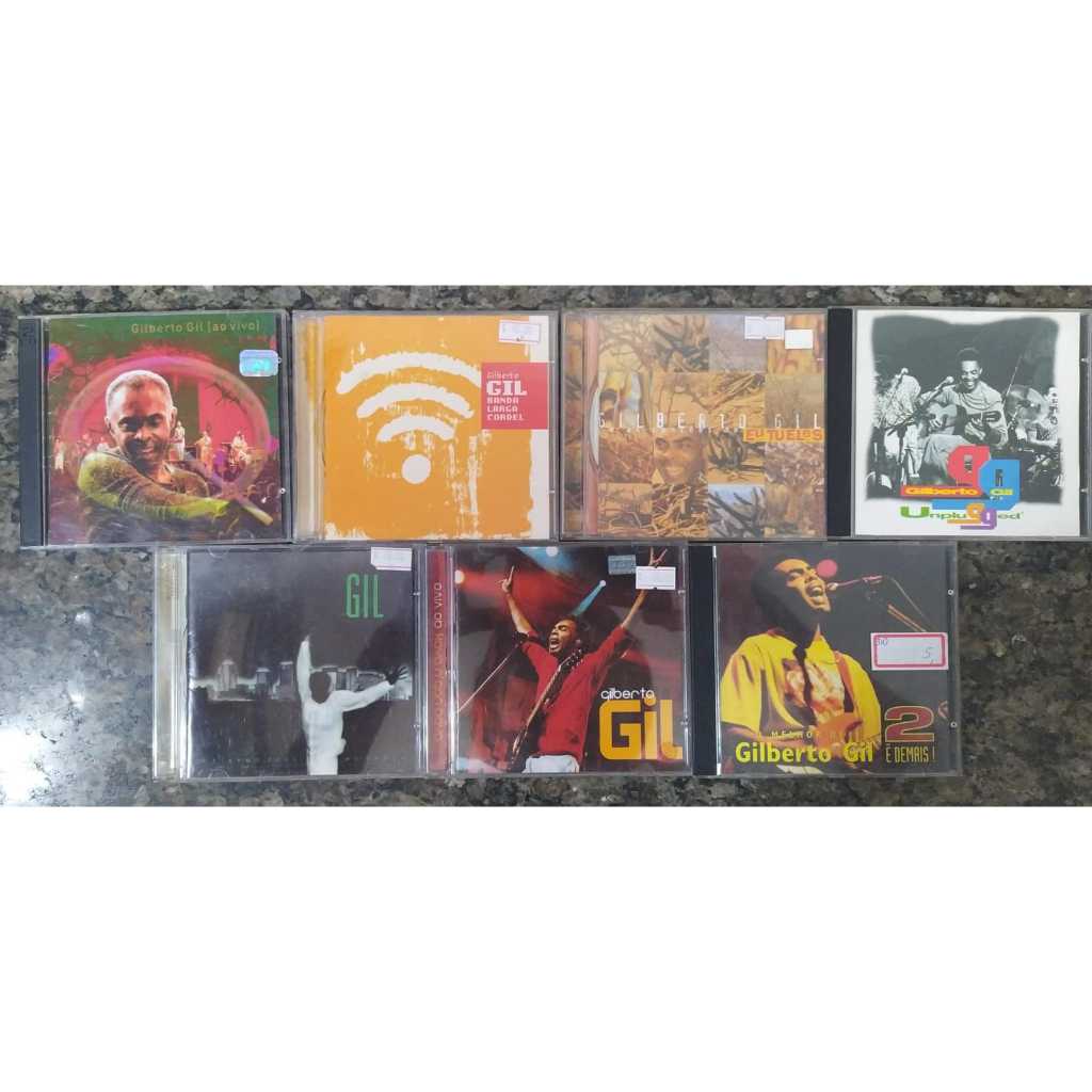 Lote 7 Cd Gilberto Gil-vivo-banda Larga-eu Tu Eles-unplugged | Shopee ...