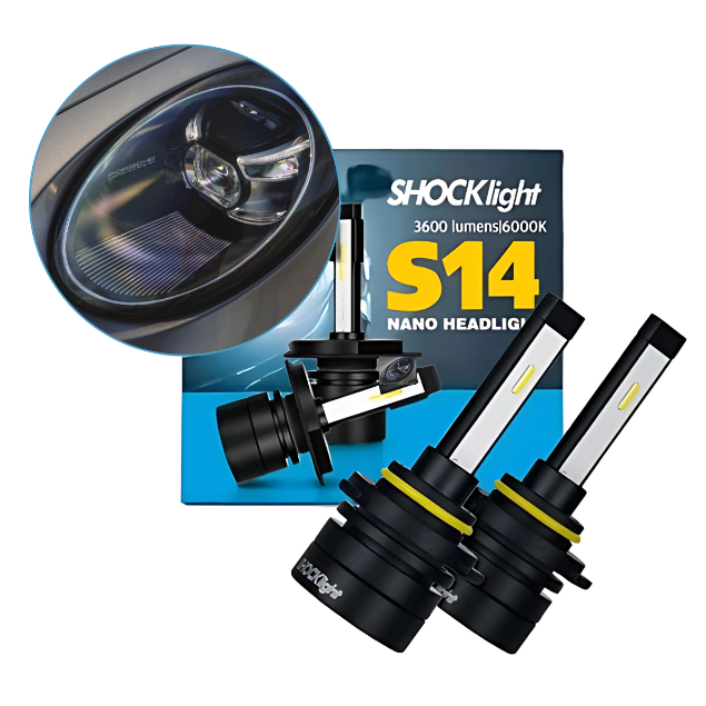 Par Lâmpada Super Led Farol Carro Moto Automotiva Nano Shocklight S14 ...