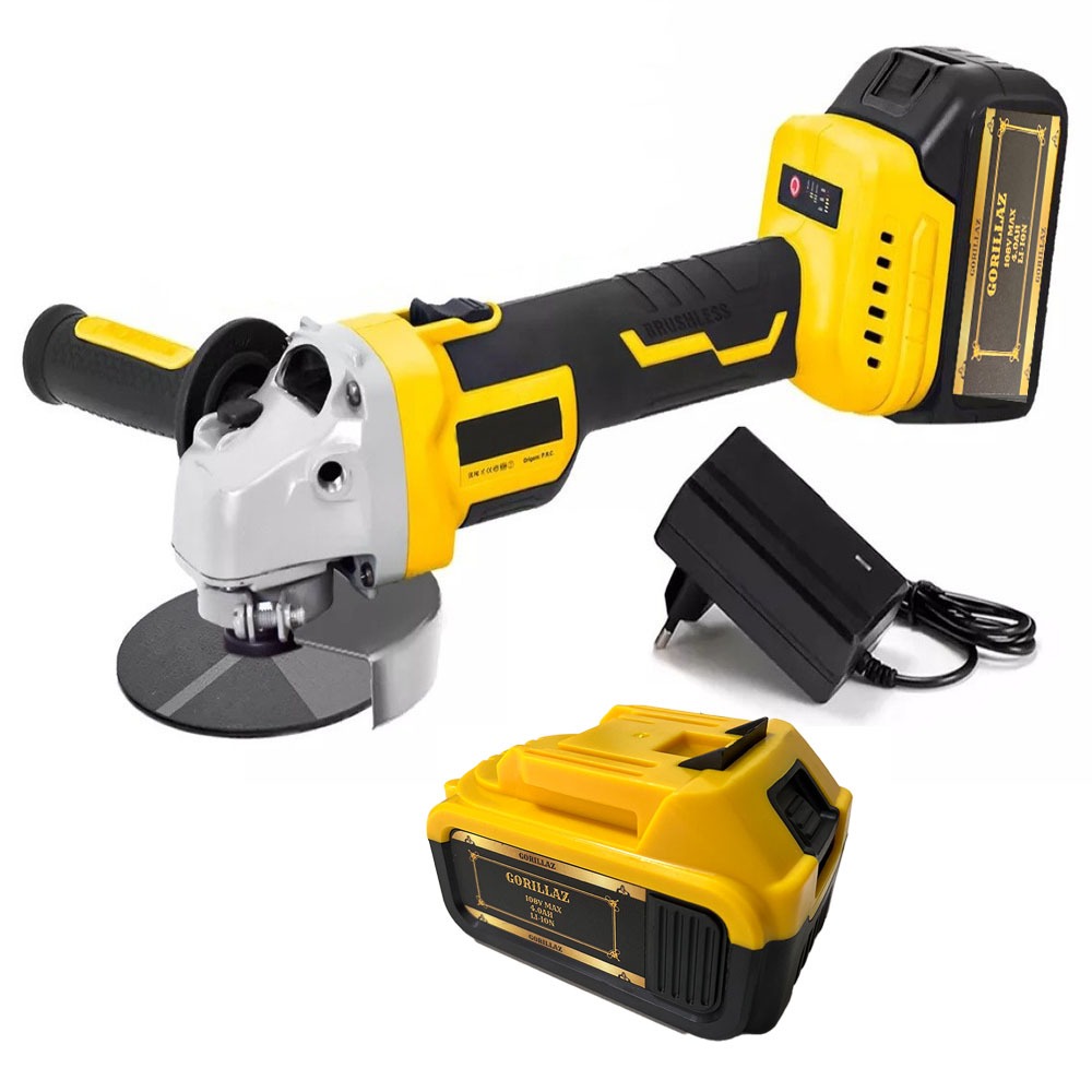 Esmerilhadeira Angular Lixadeira Sem Fio 108V Potente Ideal Corte e ...
