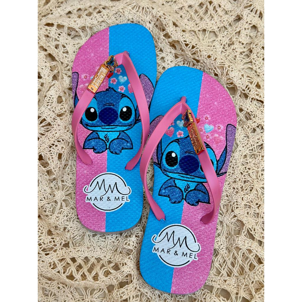Chinelo STITCH feminino Pingentes Personalizados Estampado Sandália ...