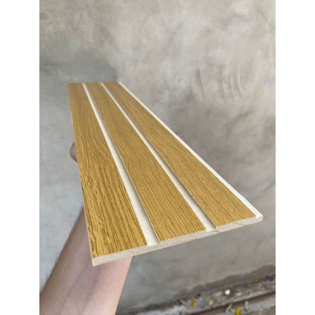 REVESTIMENTO RIPADO-Kit 10 Módulos MDF painel 11cmx45cm Placa Adesiva ...