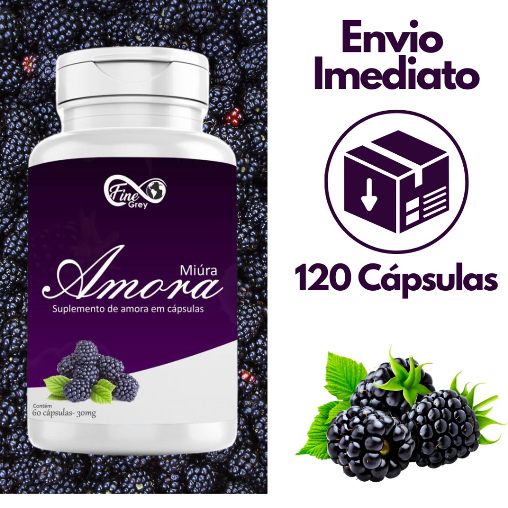 Amora Miura 120 Cápsulas 1000mg- Fine Grey- auxilia no sintomas da ...