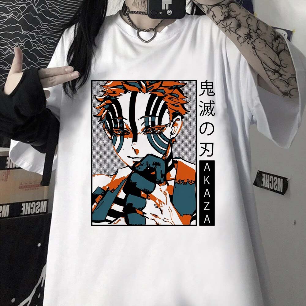 Camiseta Lua superior 3 Akaza Kimetsu no Yaiba Demon Slayer anime ...