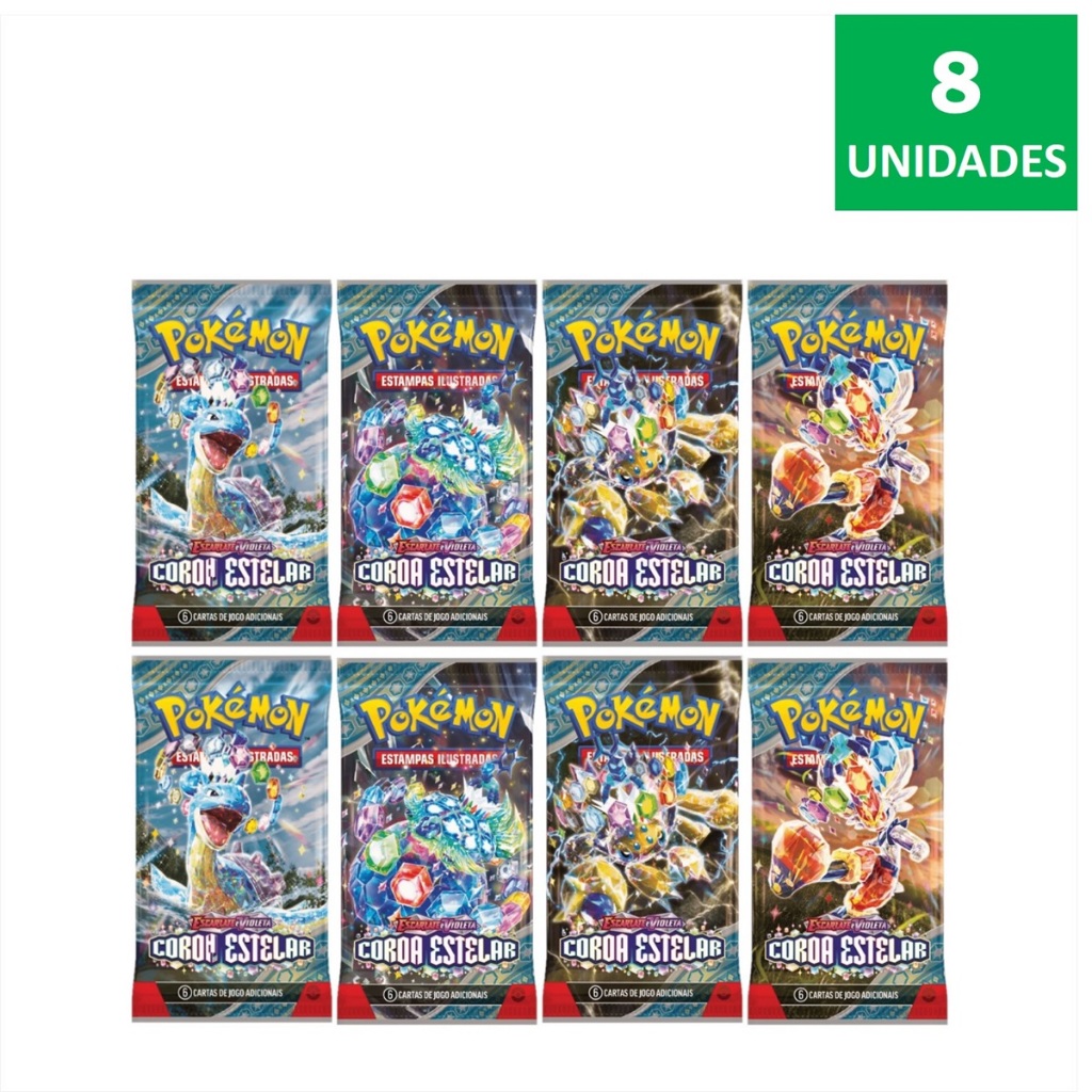 Booster Coroa Estelar Pokémon Copag - Kit Com 8X | Shopee Brasil
