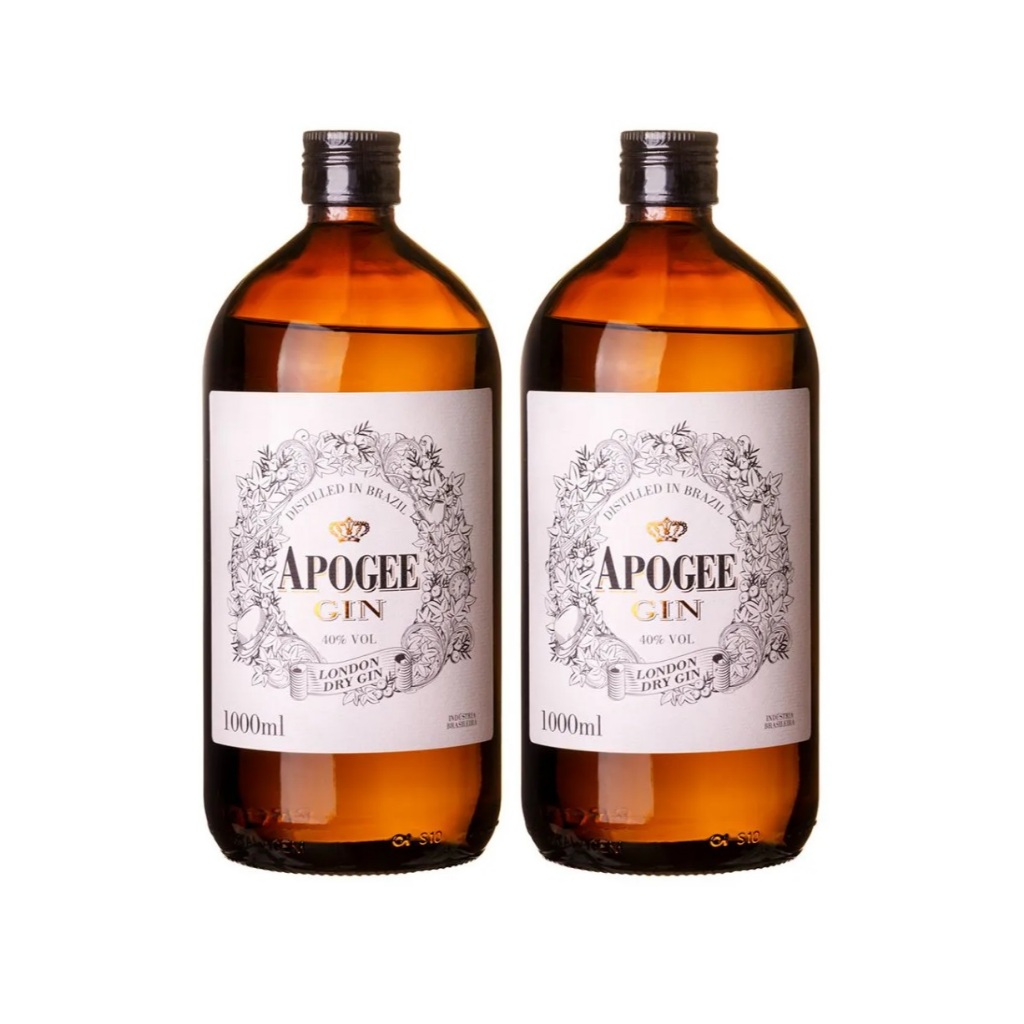 Kit Gin Apogee Tradicional London Dry 1000ml 2 unidades | Shopee Brasil