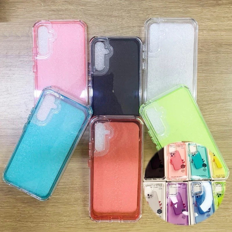 Capa Acrílico Colorida Samsung A06/A16/A14/A15/A05/A05S/A25/A35/A55/ Capinha Transparente Space ...