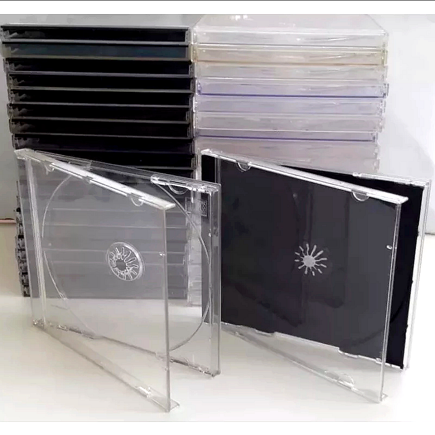Box CD Caixa Acrílica NOVO 5 UNIDADES Estojo Caixinha Transparente e ...