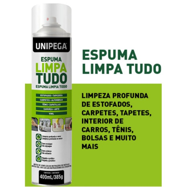 Espuma Limpa Tudo UniPega 400ml/385g | Shopee Brasil