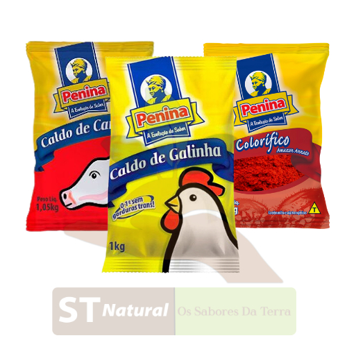 Colorau 1kg + caldo de galinha 1kg + caldo de carne 1kg | Shopee Brasil