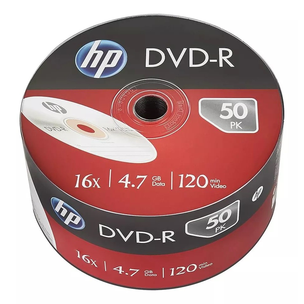50 Mídia Virgem Dvd HP Logo 4.7gb 120min Dvdr | Shopee Brasil