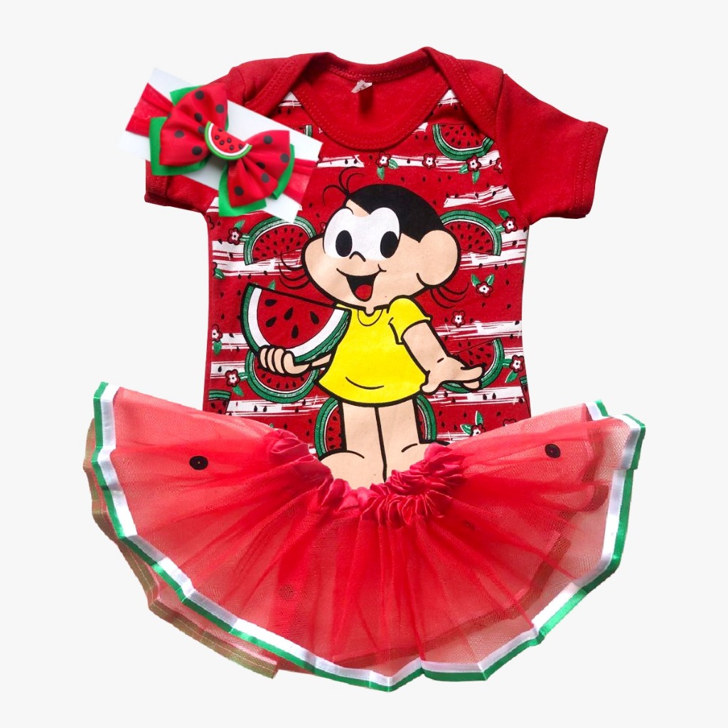 Roupa para menina turma da monica com o tema magali personalizado para ...