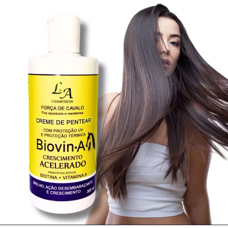 Creme de Pentear Crescimento Acelerado Biovin-A com Vitamina A e ...