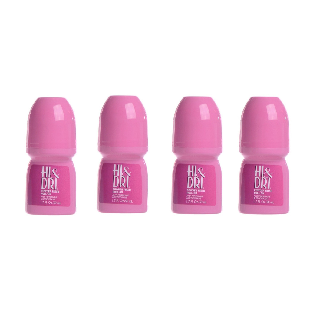 KIT COM 4 PEÇAS DO Desodorante Powder Fresh Roll On- Hi Dri 50 ML ...