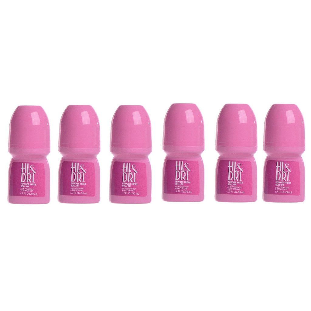 KIT COM 6 PEÇAS DO Desodorante Powder Fresh Roll On- Hi Dri 50 ML ...