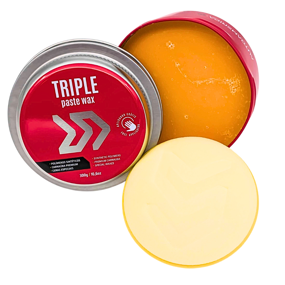Cera Triple Wax pasta 3 em 1 Autoamerica (300g) | Shopee Brasil
