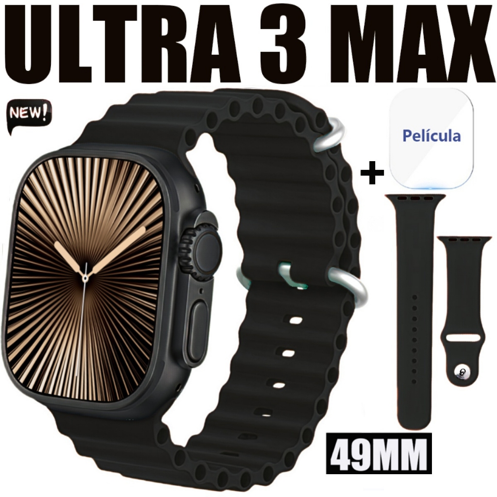 2024 Relógio Inteligente watch 9 Ultra 2 PRO smartwatch série 9 ultra SOS T10 U9 T900 android ...