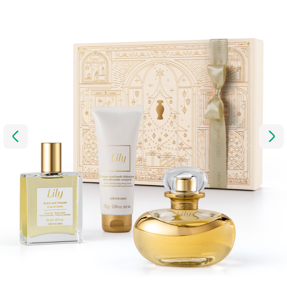 Kit Presente Natal Lily ( 3 itens) O Boticario | Shopee Brasil