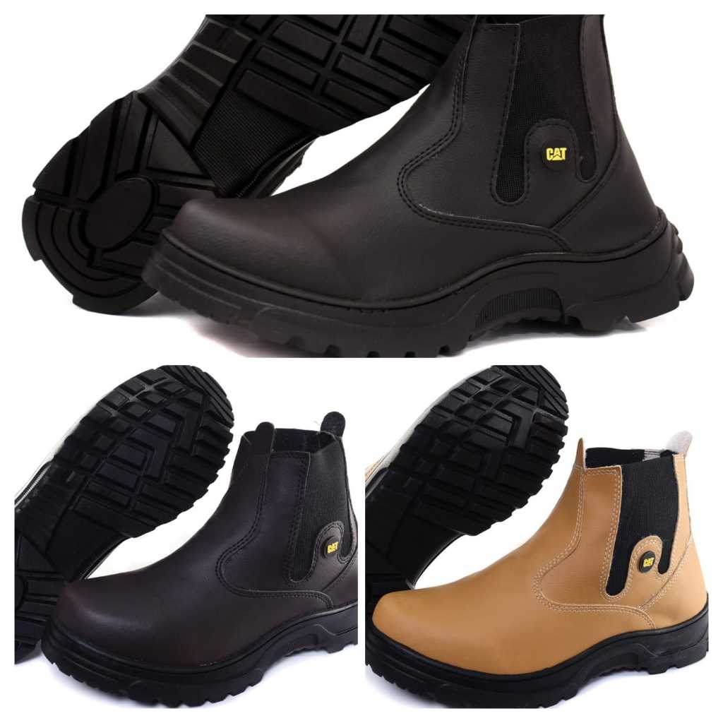 Bota UniResistentessex Couro Sintétio Cat Botina Costurada Caterpillar ...