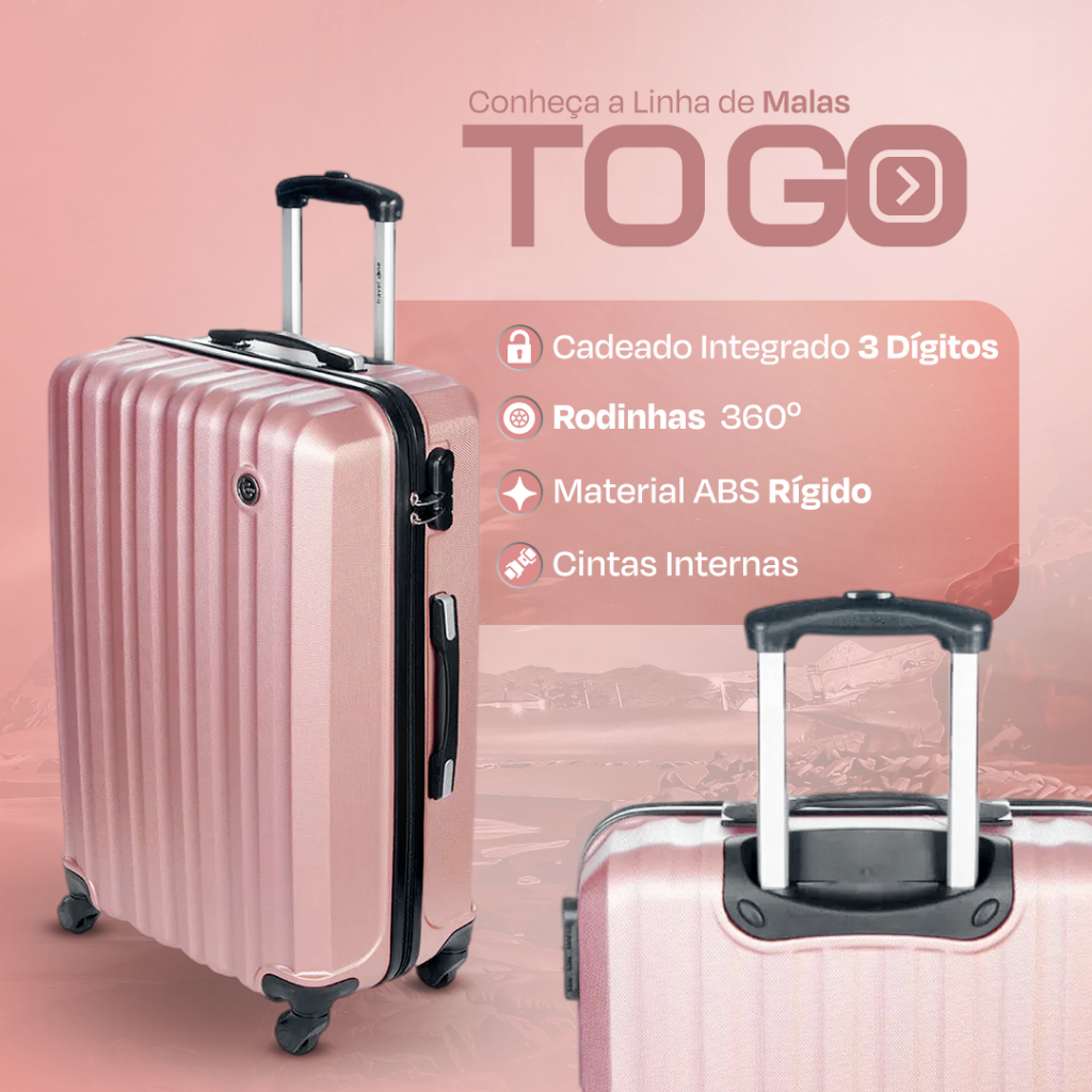 MALA GRANDE ABS SUPER RESISTENTE - MALA DE VIAGEM 32 KG ESPAÇOSA E ...