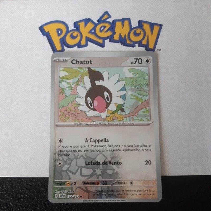 Carta Card Pokémon Chatot | Shopee Brasil