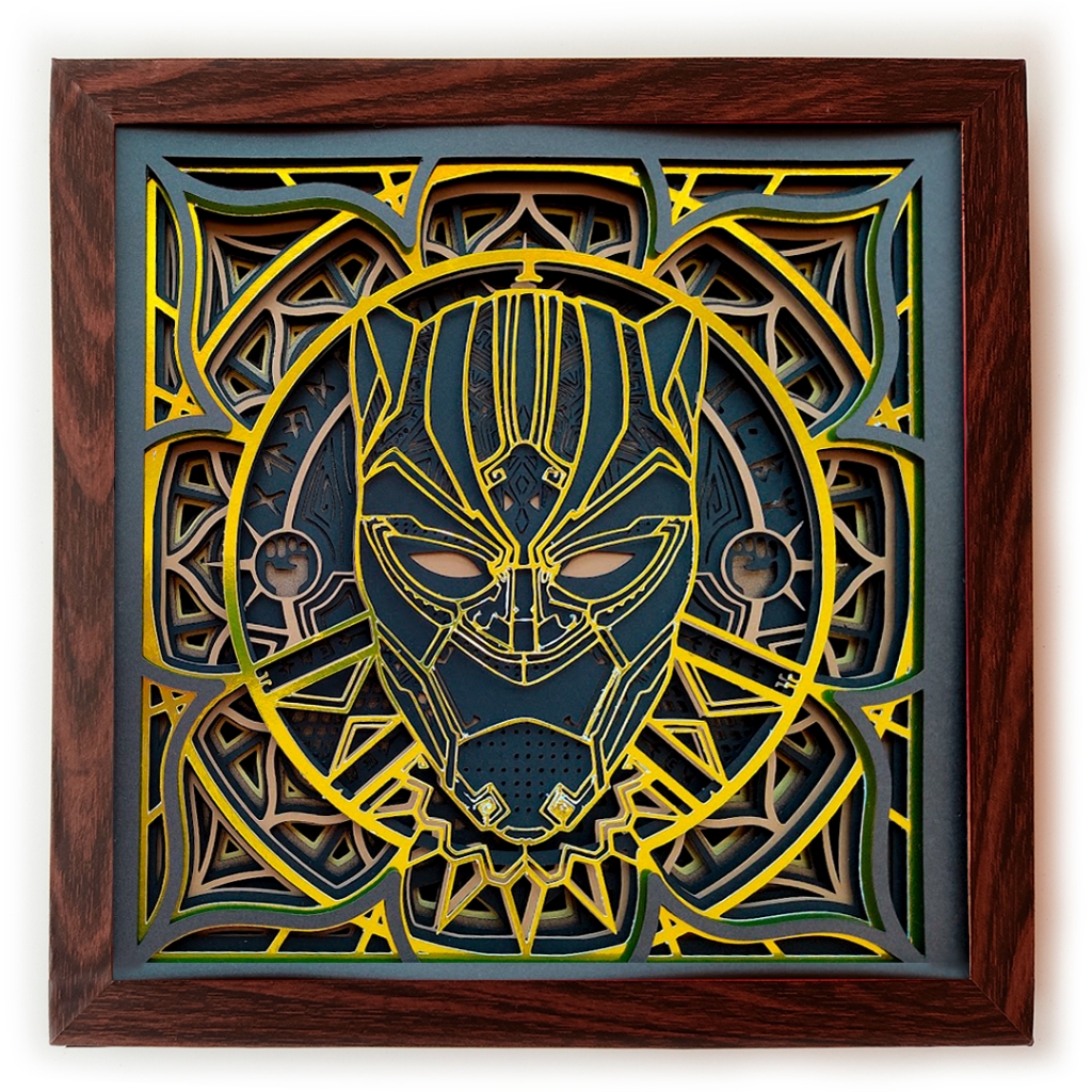 Quadro Mandala Pantera Negra | Shopee Brasil