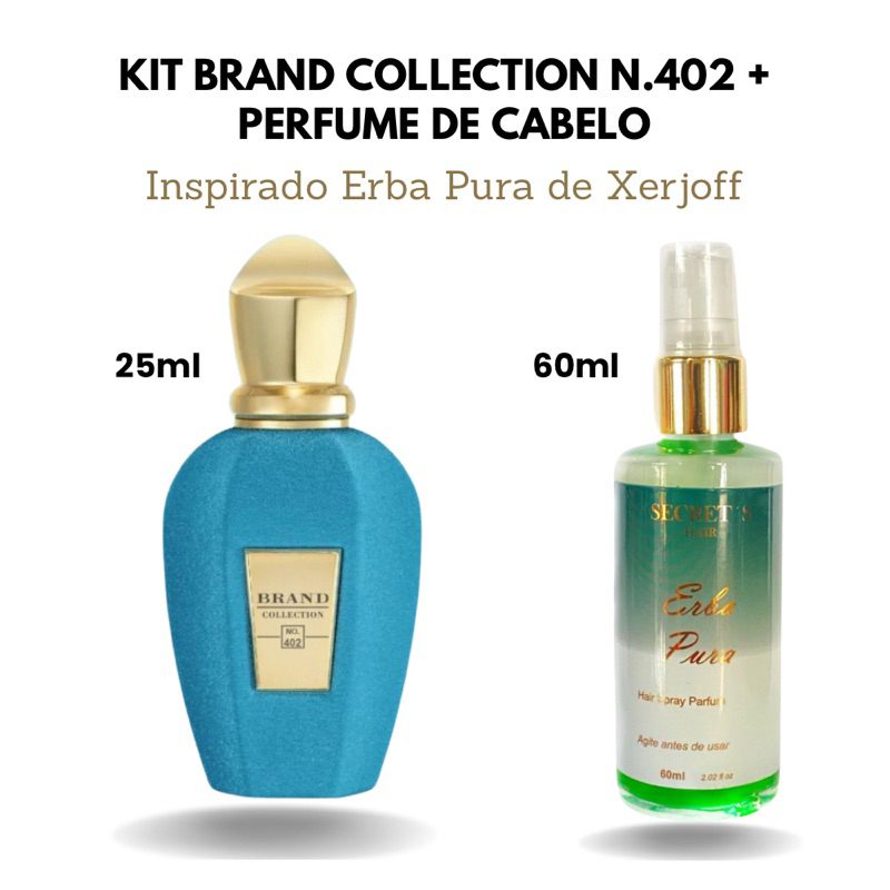 Perfume Feminino Brand Collection N 402 + Perfume para Cabelo - Eau de ...