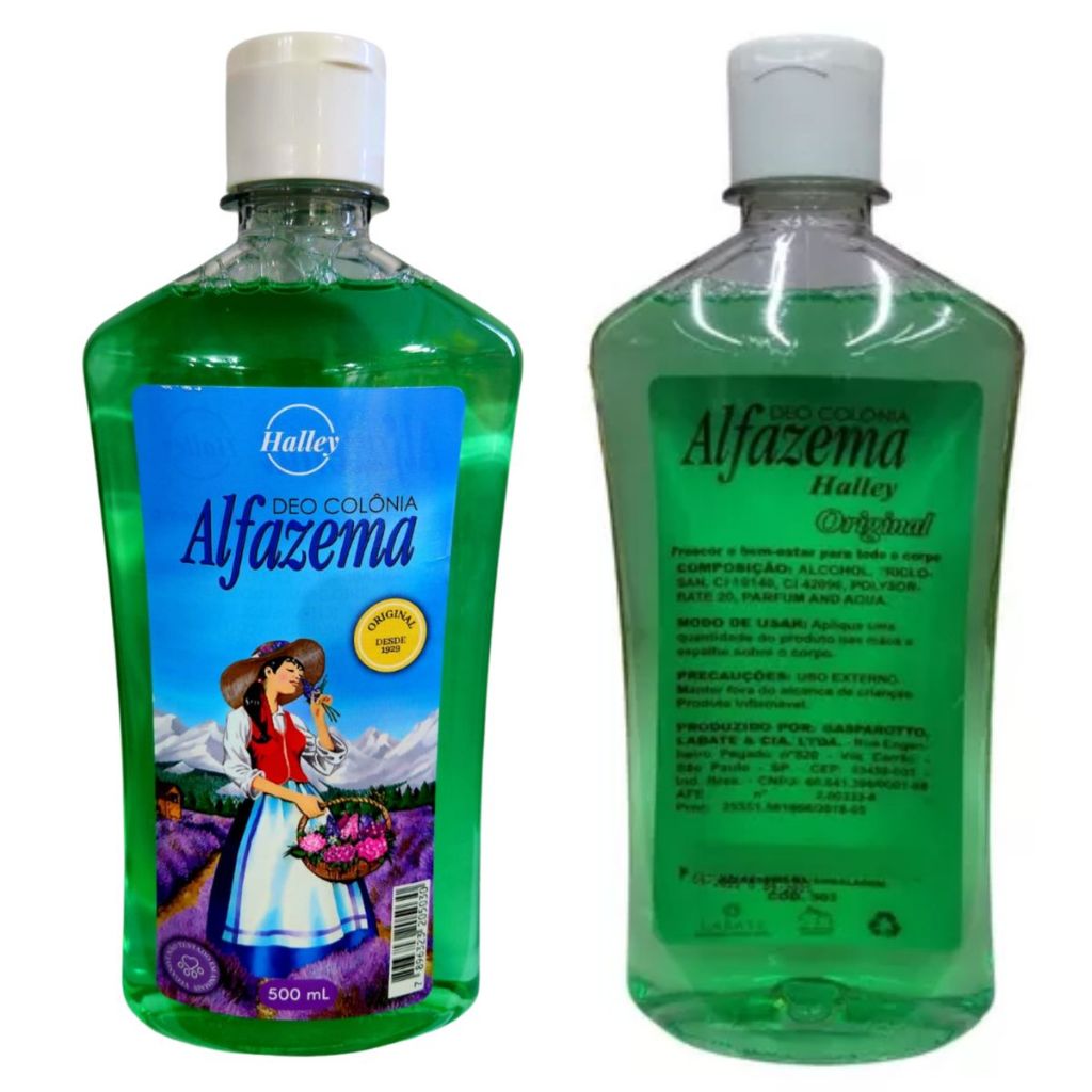 Alfazema Halley Deo Colonia Perfume Original 500ml Limpeza Espiritual ...