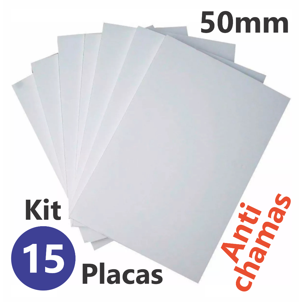 15 Placas De Isopor Antichamas Espessura 50mm ( 5cm ) Pacote Com 15 Unidades 100x50x5cm | Shopee ...