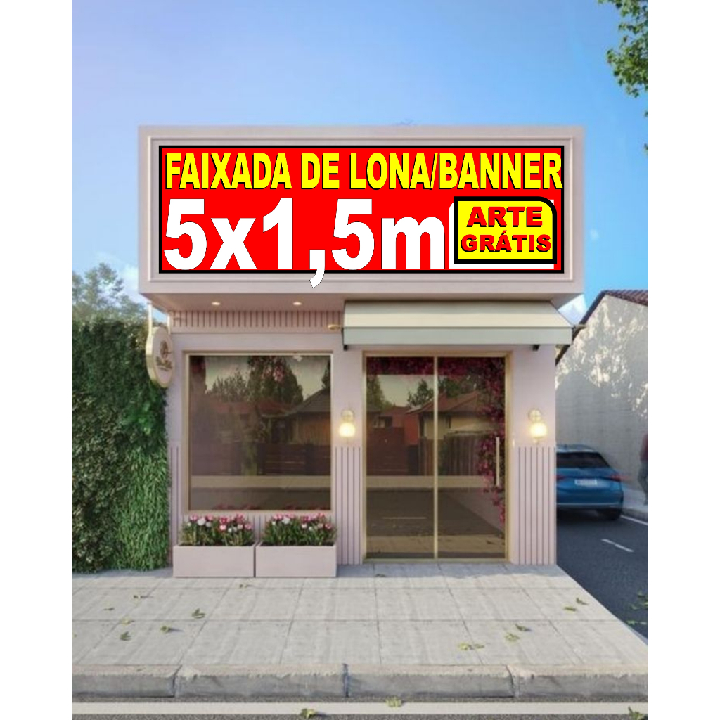 FAIXA/BANNER DE LONA 5X1,5M PERSONALIZADOS | Shopee Brasil