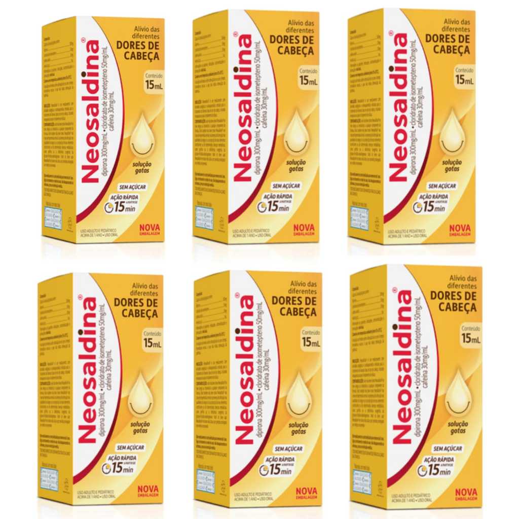 Kit 6 Neosaldina Gotas 15ml | Shopee Brasil