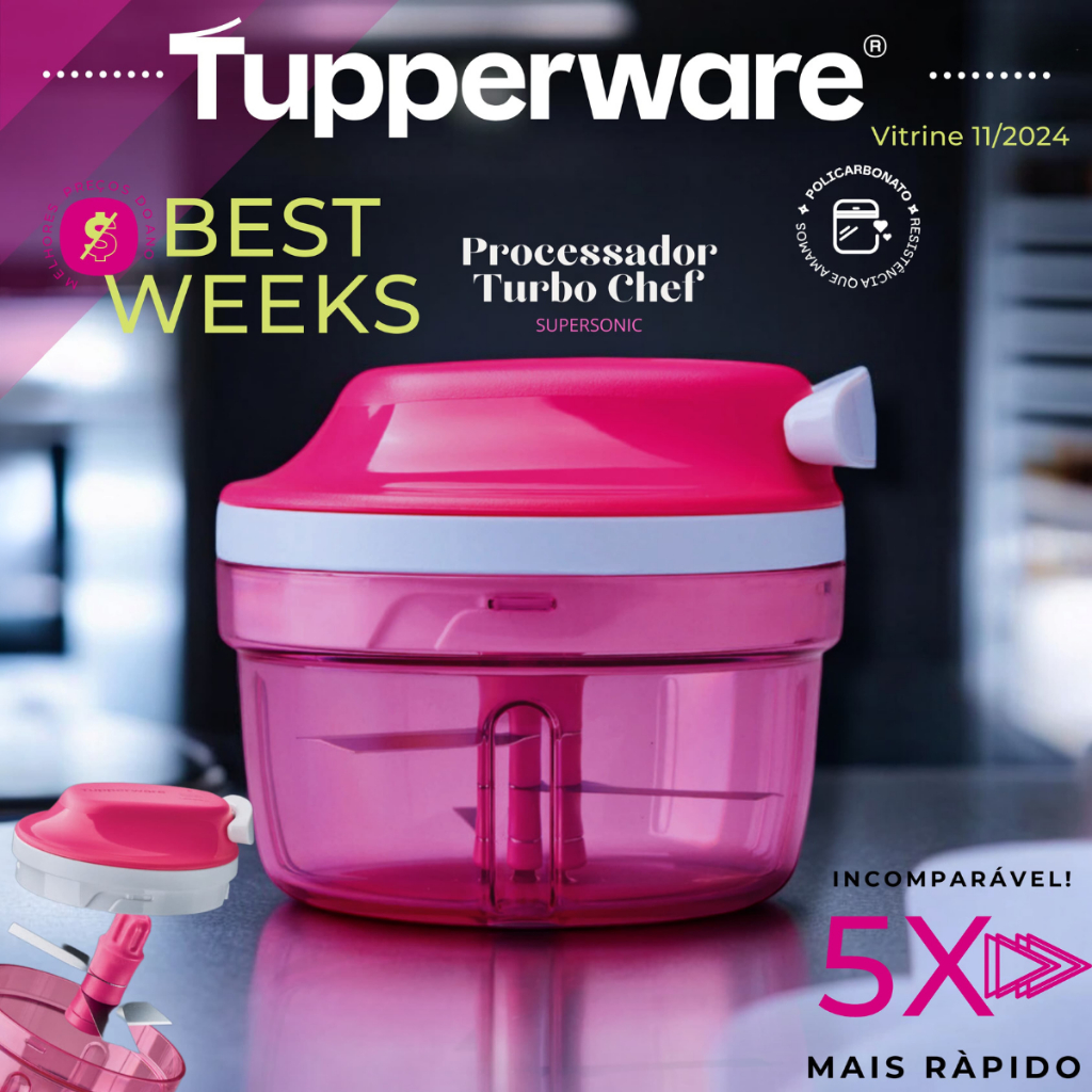 Tupperware mini processador Turbo Chef Supersonic 300 Ml | Shopee Brasil