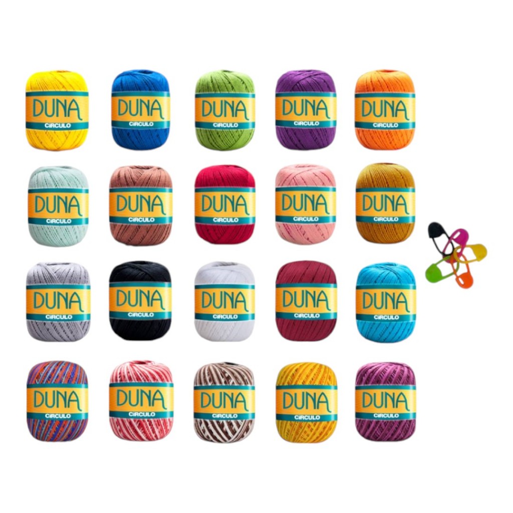 Kit 20 Linha Duna 170m 100g Escolha a Cor | Shopee Brasil