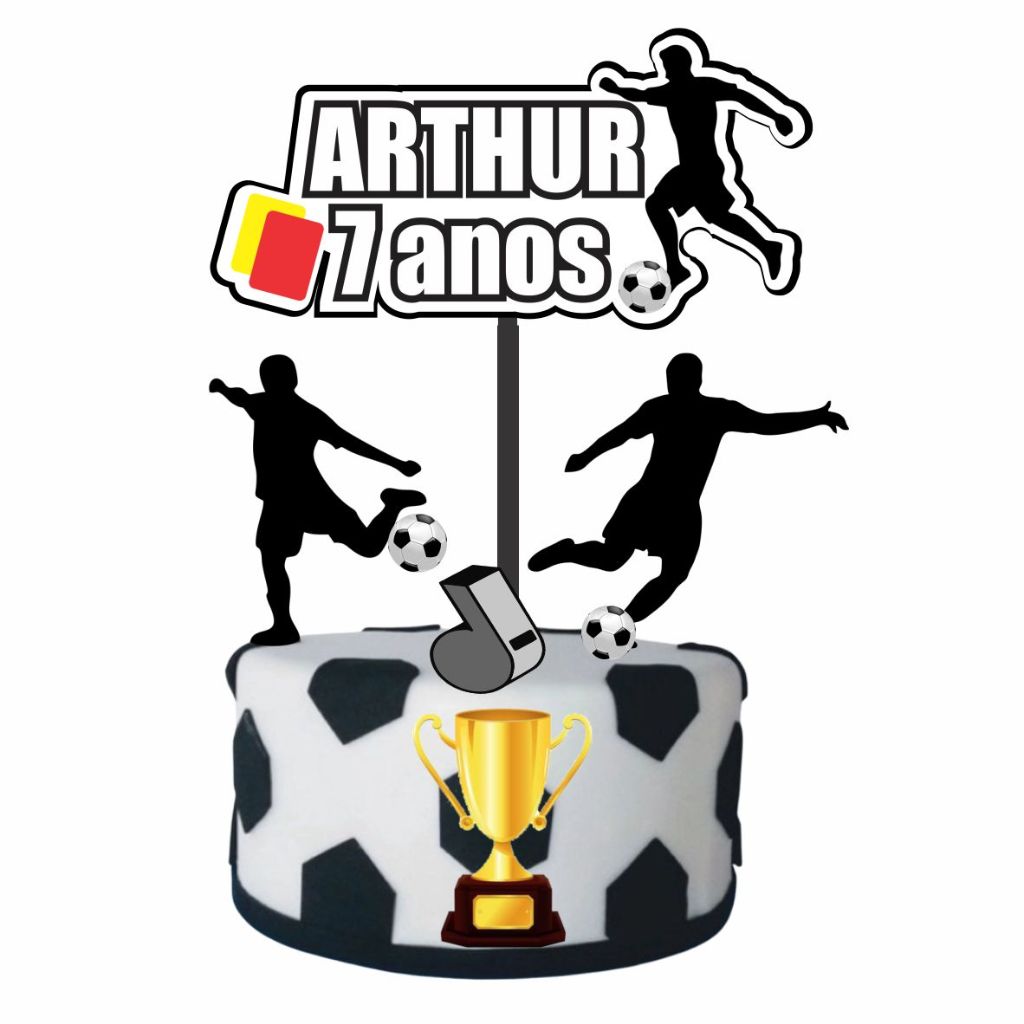 Topo Topper De Bolo Futebol time decoração Festa Aniversário | Shopee ...