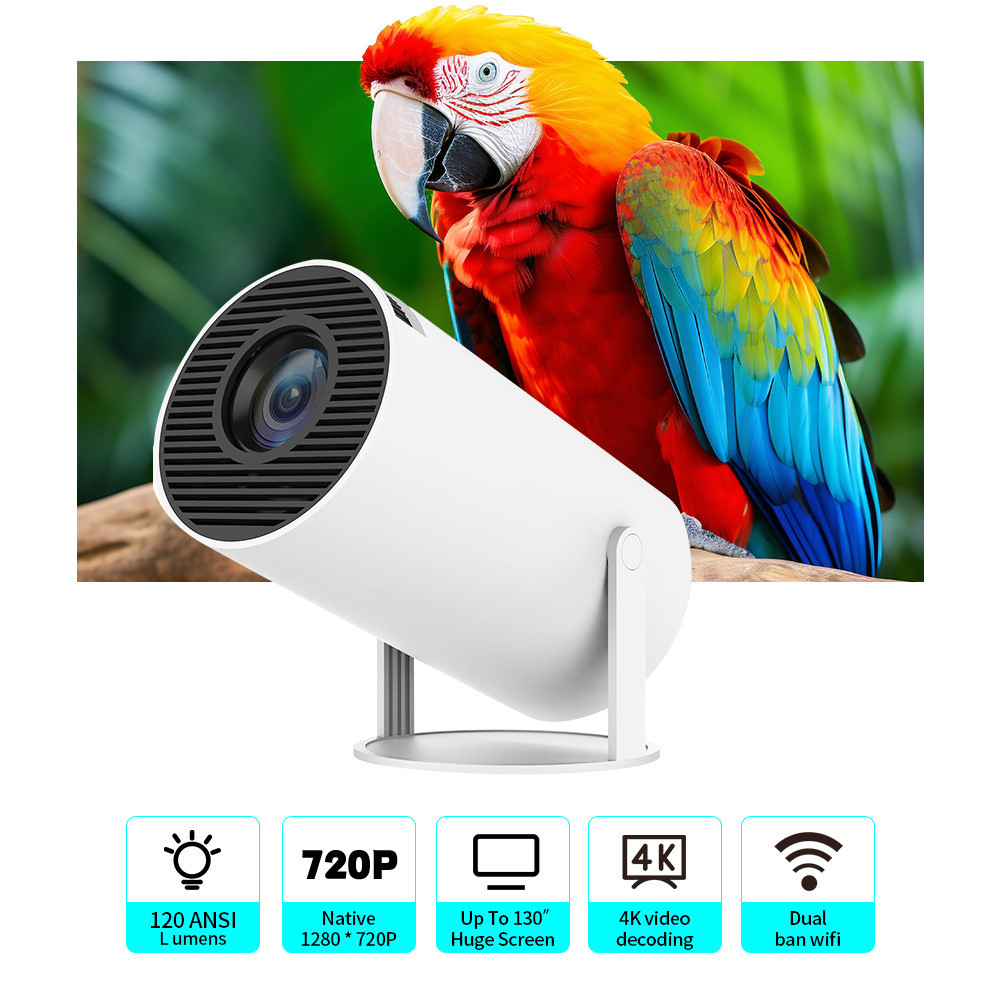 Projetor 4K HD 150 Polegadas Celular, Tv B0x, Xbox, PS, Pc, Wifi e ...