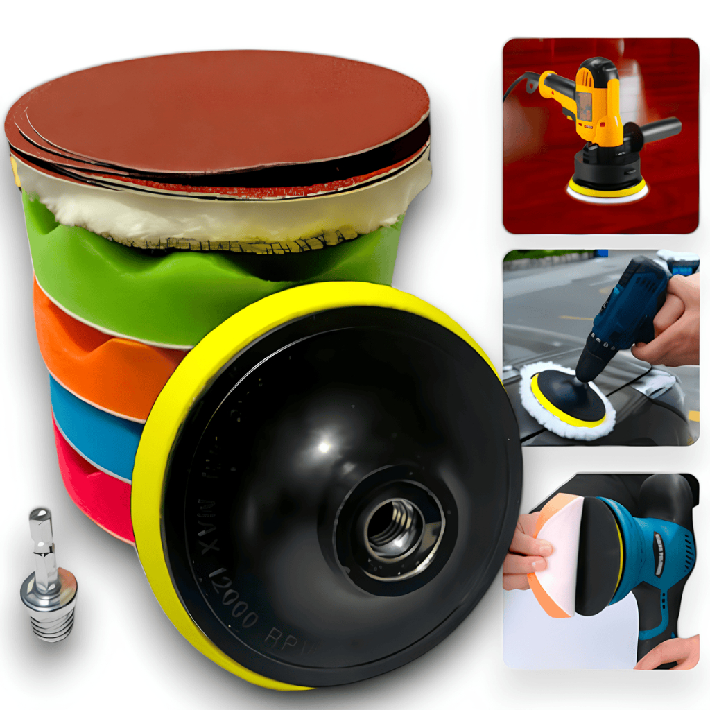 Kit De Polimento De Carro 5 Polegadas Boinas Lixas Para Esmerilhadeira Politriz Parafusadeira ...