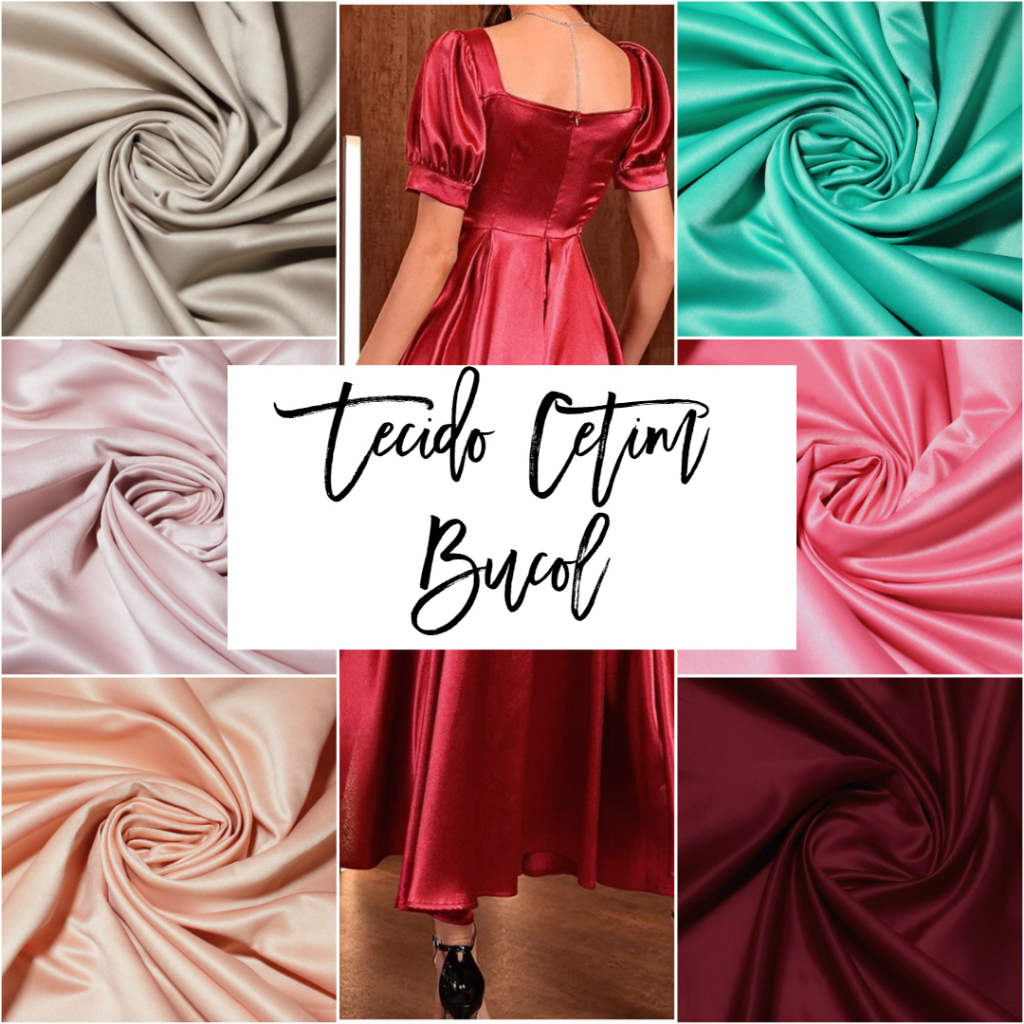 TECIDO CETIM BUCOL (1 METRO) VÁRIAS CORES | Shopee Brasil