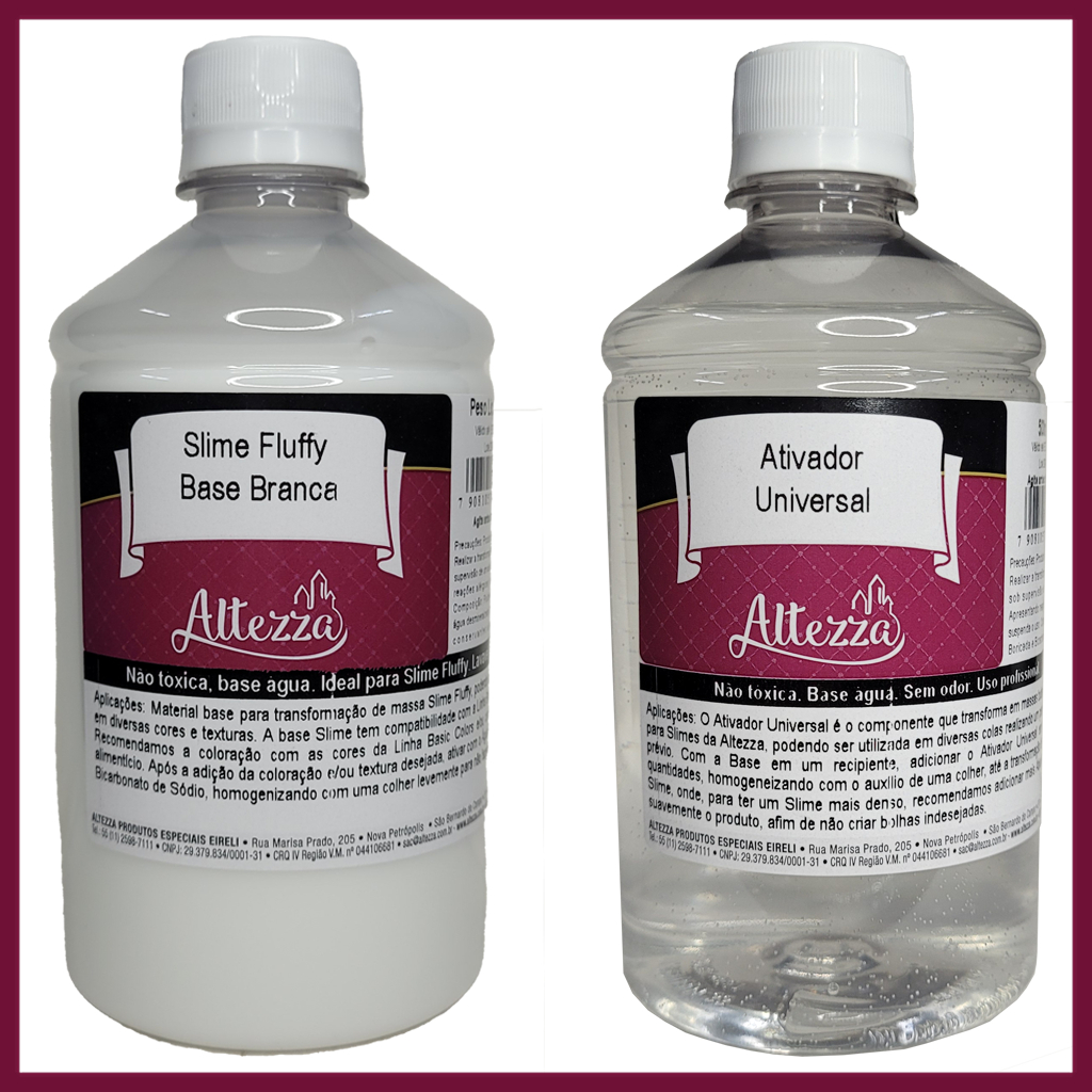 Kit Premium Cola Fluffy 500g + Ativador Universal 500ml Altezza - Kit ...