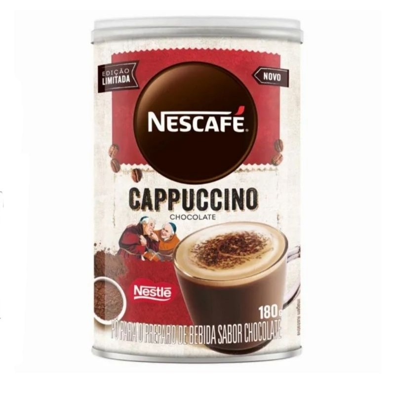 Kit 2 Cappuccino Nescafé Chocolate Dois Frades Lata 180g | Shopee Brasil