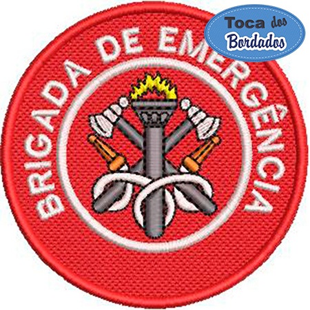 Patch Bordado Brigada de Emergência 8x8 cm Cód.4747 | Shopee Brasil