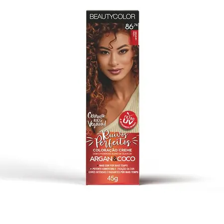 Beauty Color Coloração 86.74 Ruivo Caramelo 45g | Shopee Brasil