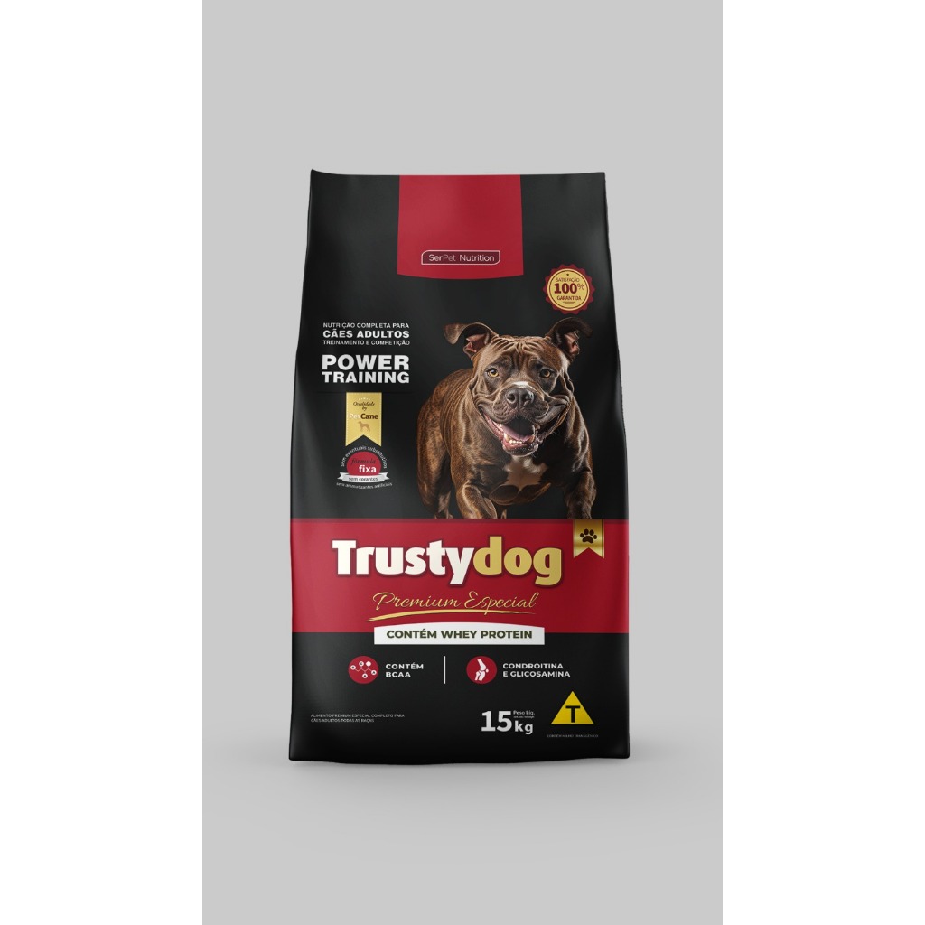 Ração Trusty Dog Power Training com BCAA + WHEY PROTEIN Caes Adultos ...