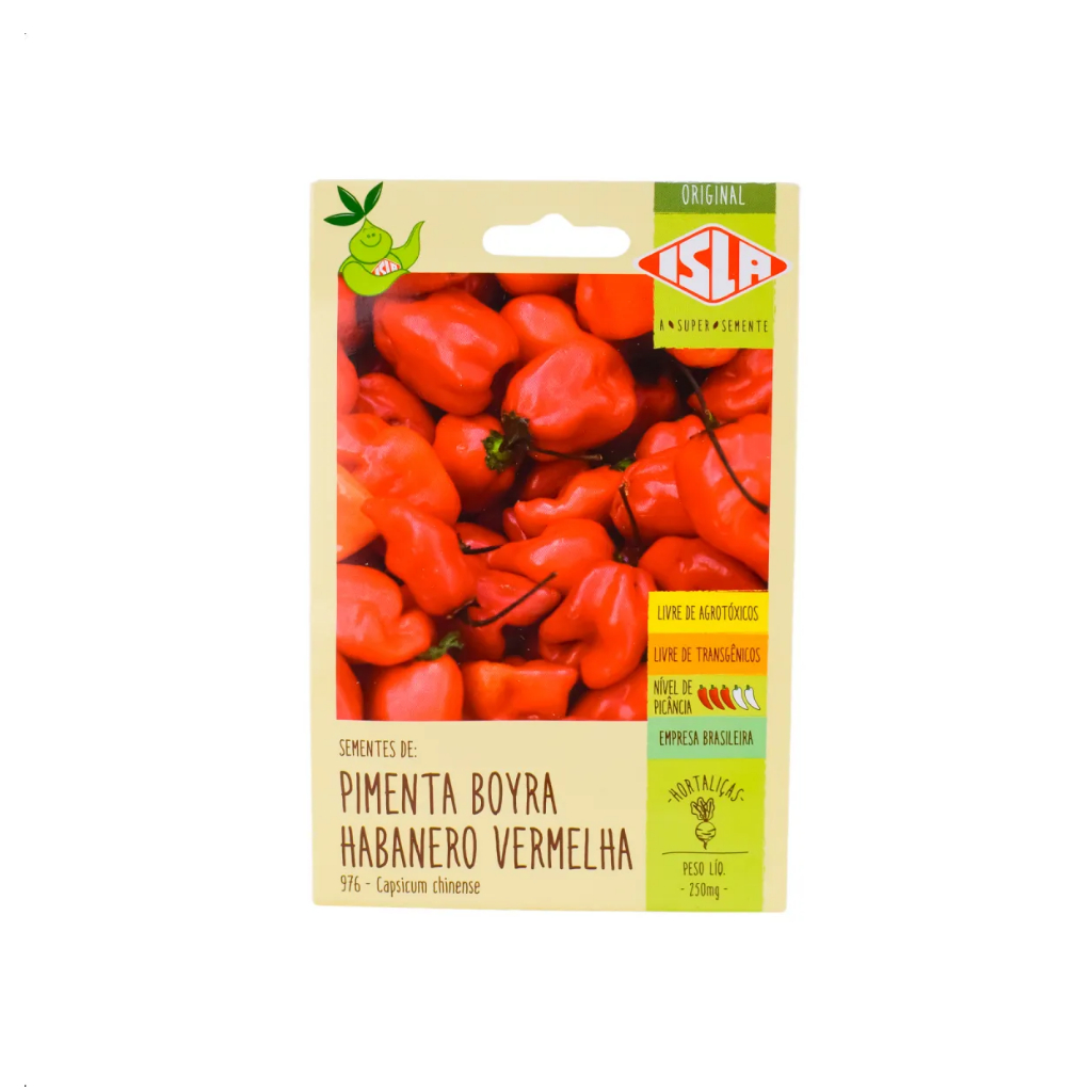 Semente Pimenta Boyra Habanero Vermelha Isla 250mg | Shopee Brasil