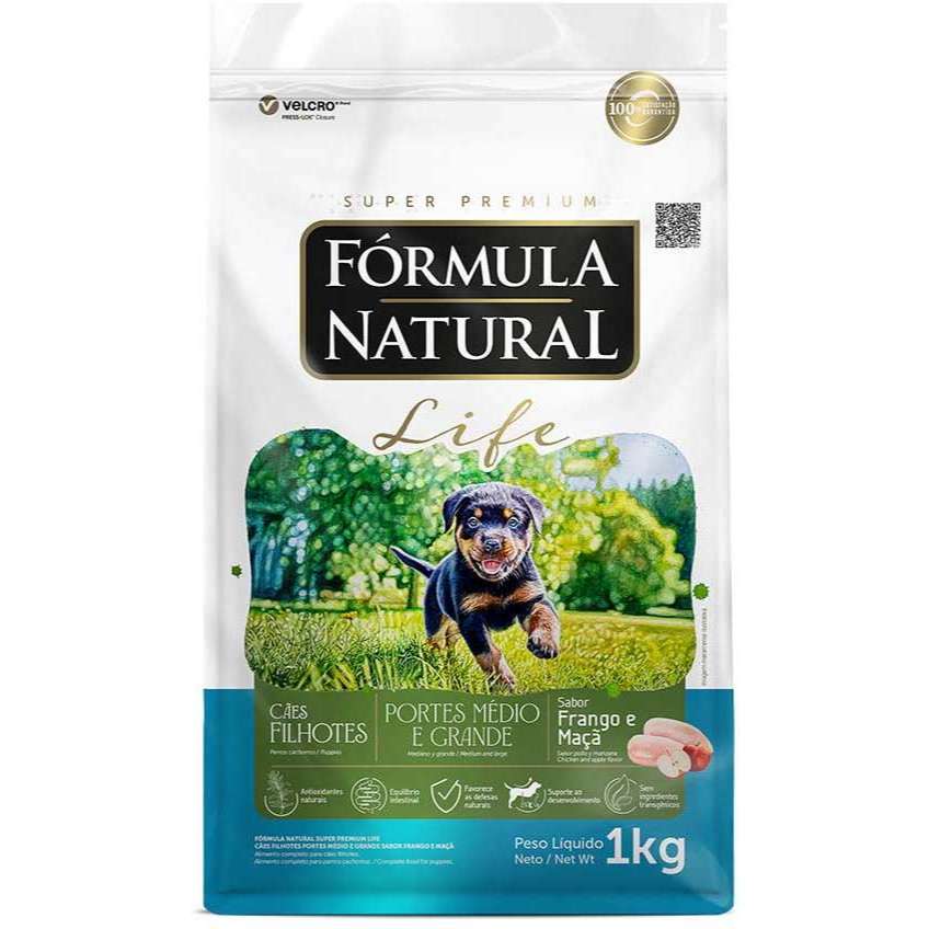 Fórmula Natural Super Premium Life Cães Filhotes Portes Médio e Grande ...