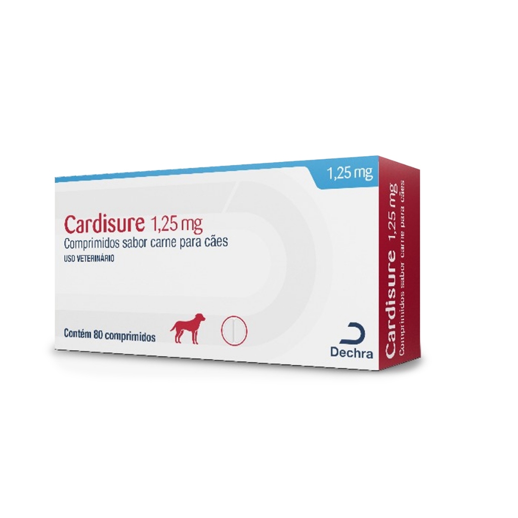 Comprimido Cardisure 1,25mg com 80 Comprimidos Medicamentos Pet ...