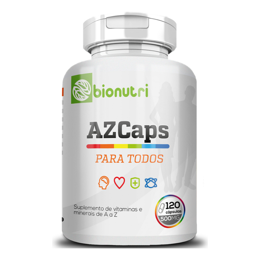 AZ Caps Multivitamínico Bionutri 120 cápsulas 500mg sabor natural ...