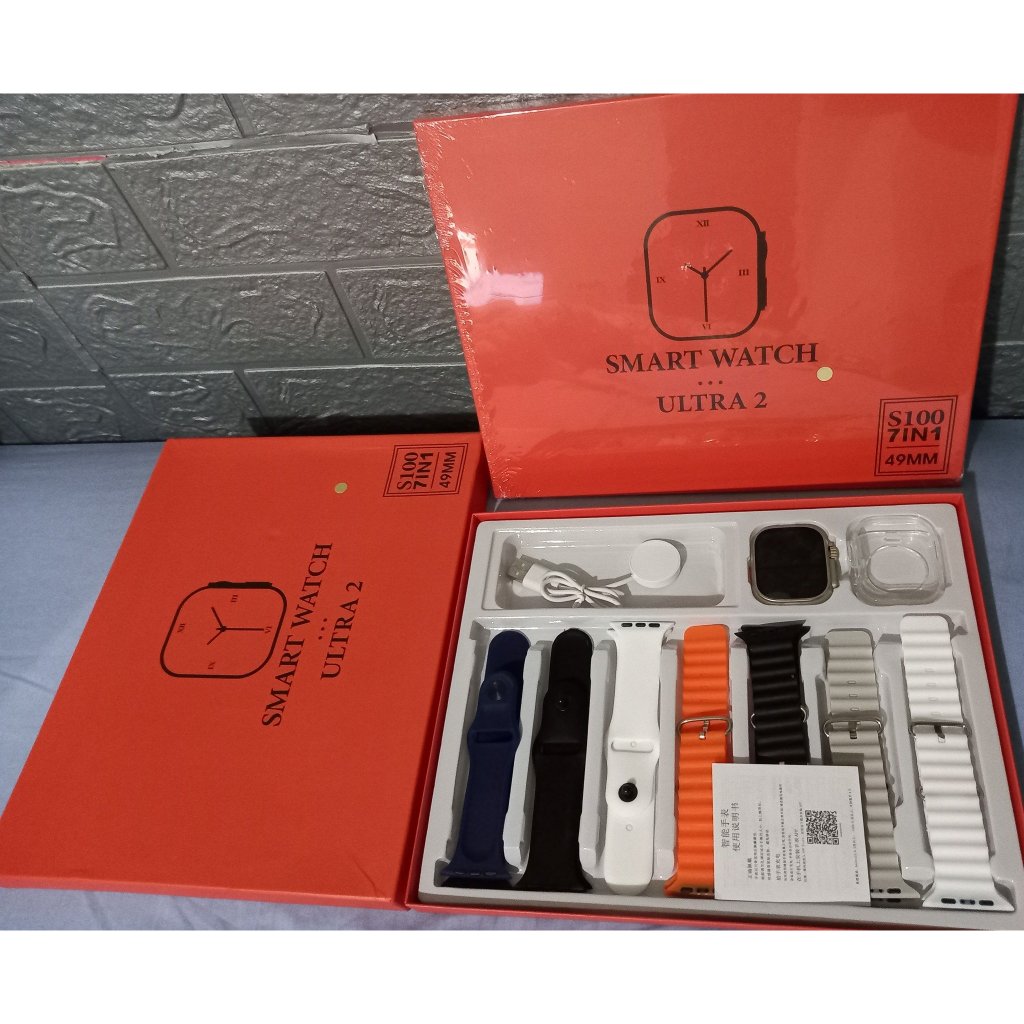 Novo Smartwatch Ultra 2 e Ultra 3 Kit 7 Em 1 Alças 49mm Tela De Toque ...
