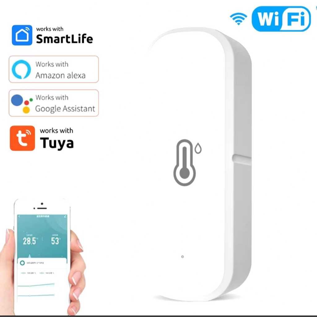Sensor Inteligente de Temperatura e Umidade WIFI TUYA ou Bluetooth, Home Security, Alexa, Google ...