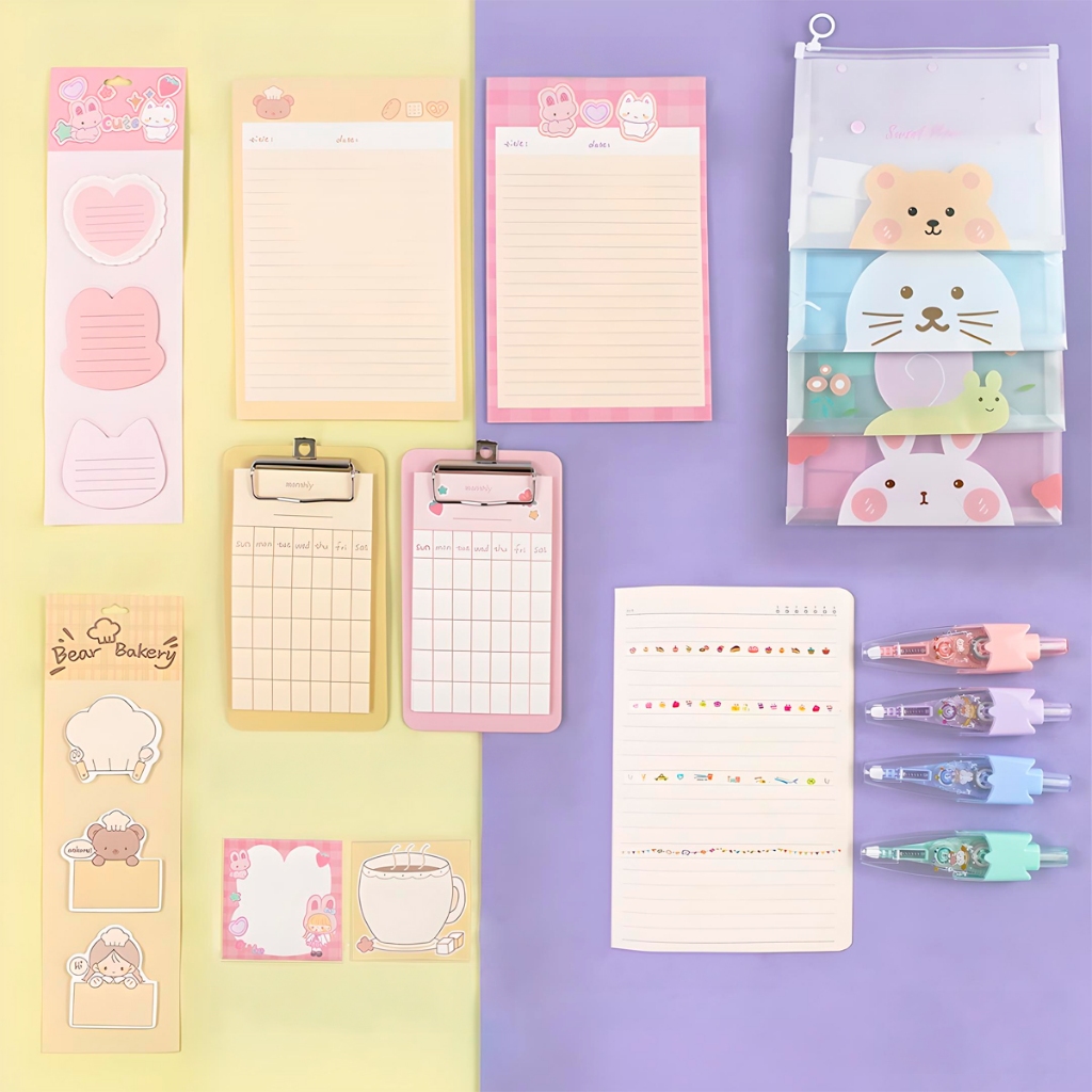 Kit Papelaria Fofa Kawaii Anotações 6 Itens Para Presente - Uniso ...